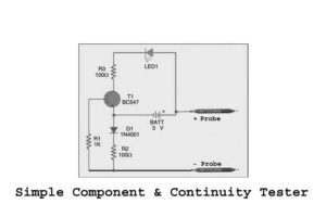simple continuity tester circuit Diagram