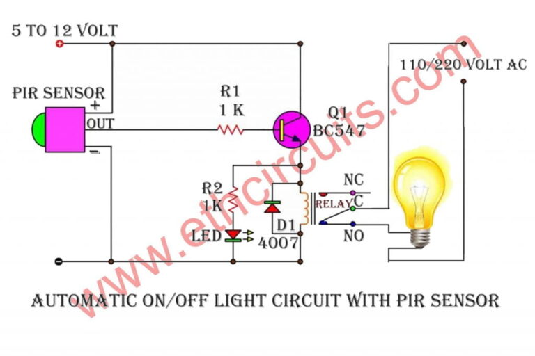 Best Motion Sensor Light Switch Circuit Diagram