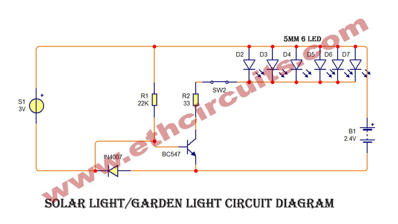 Automatic Solar Lamp Circuit Diagram Circuit Diagram