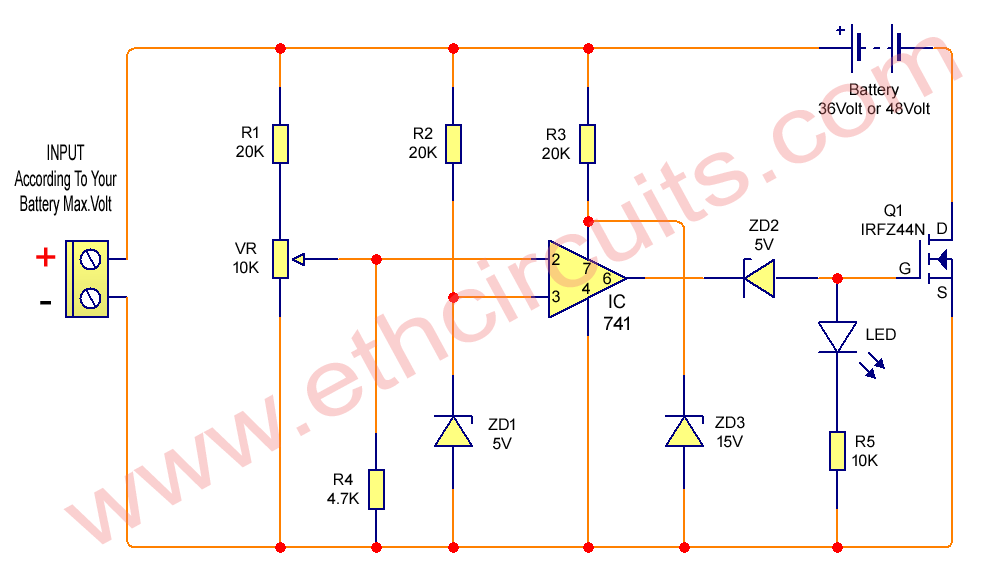 Automatic Battery Charger Circuit Schematic Circuit Diagram